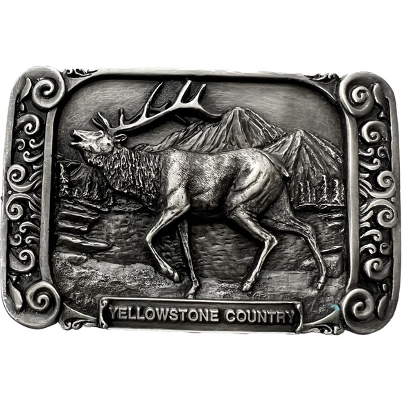 Siskiyou | Accessories | Siskiyou Vintage 986 Yellowstone Elk 3 D Belt ...